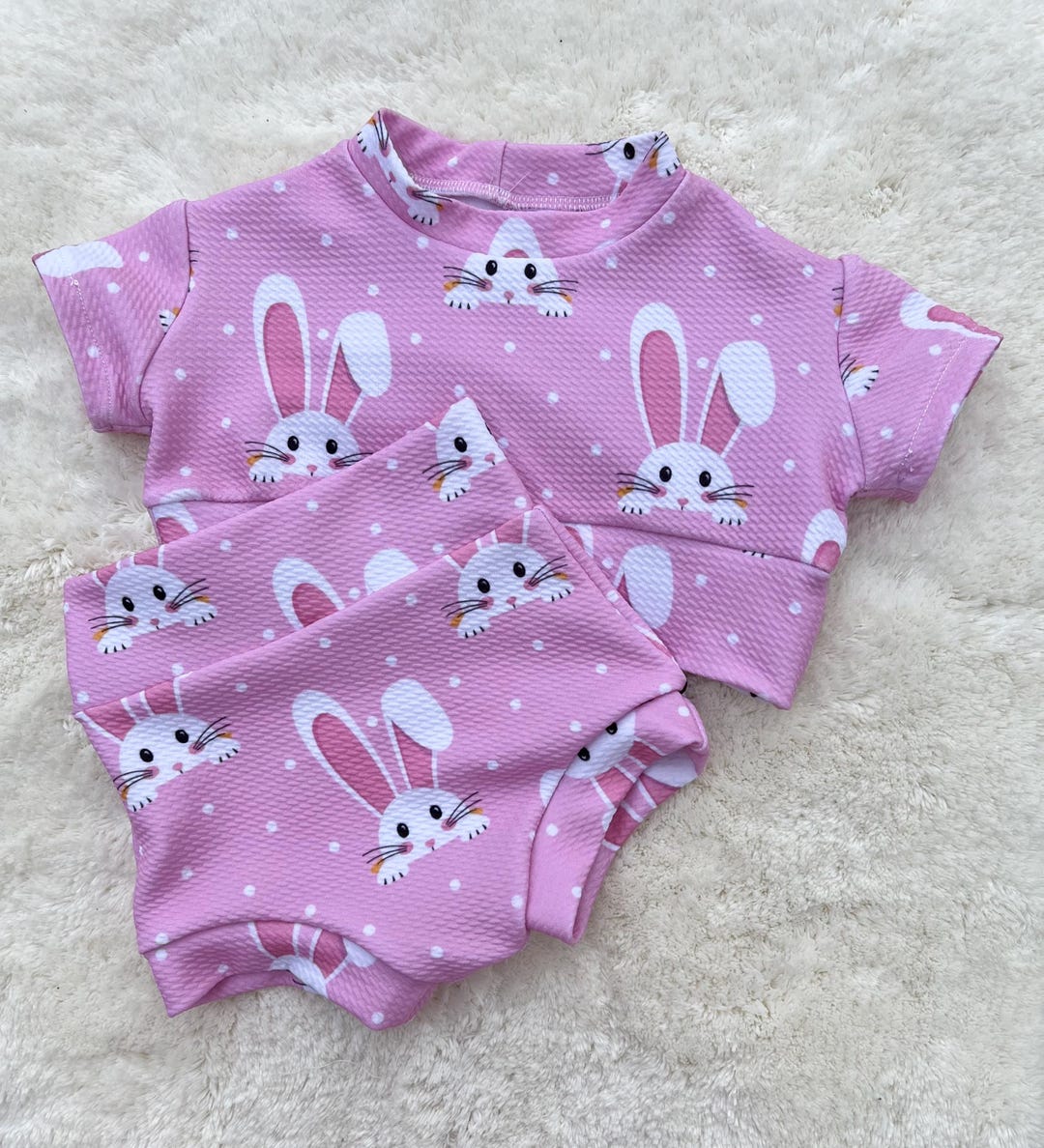 2pc. Easter Bunny Set/baby Easter Outfit/easter Bunny Outfit/crop Top ...