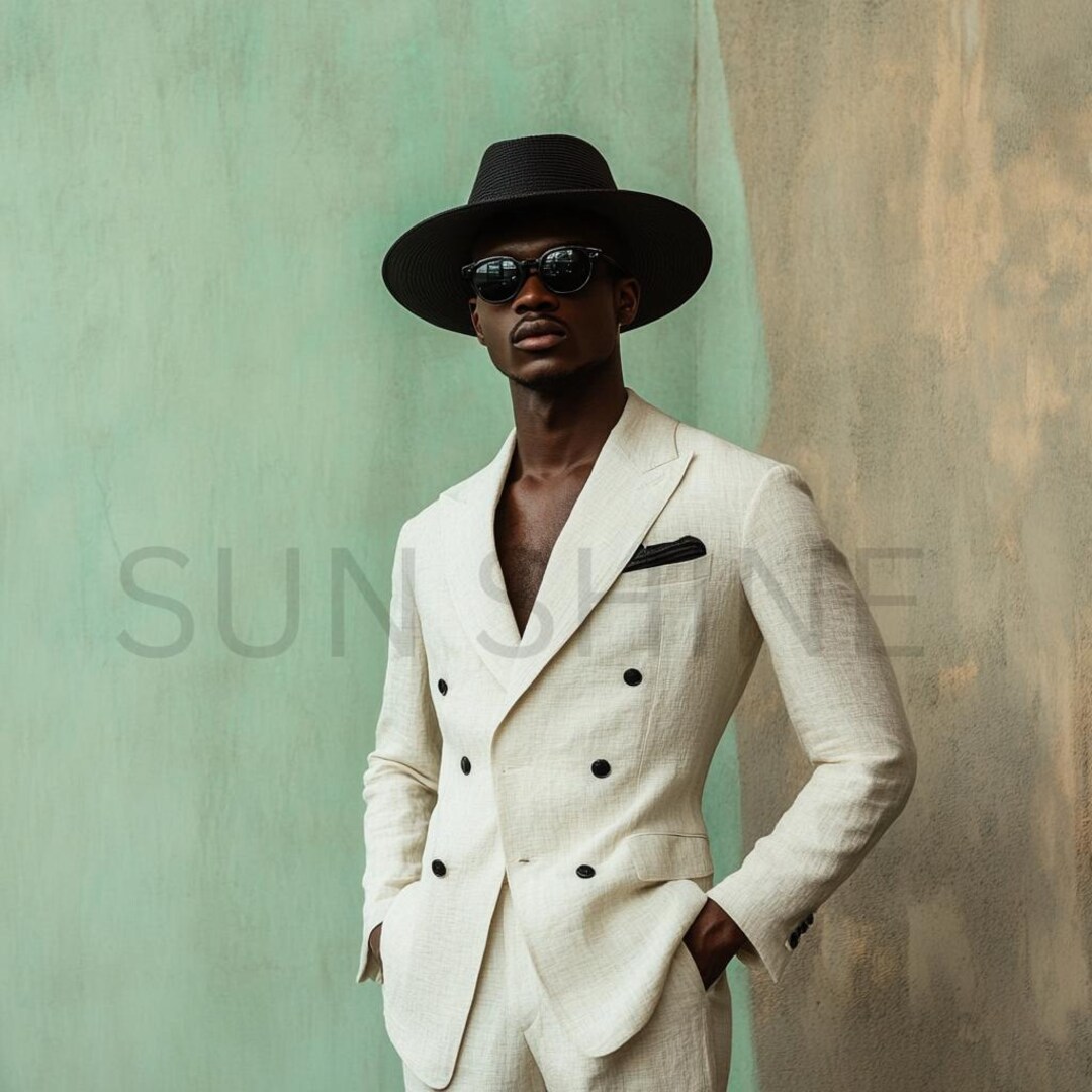 Luxury OFF WHITE LINEN Suit, Men Linen Suit, 2 Piece Wedding Linen Suit ...