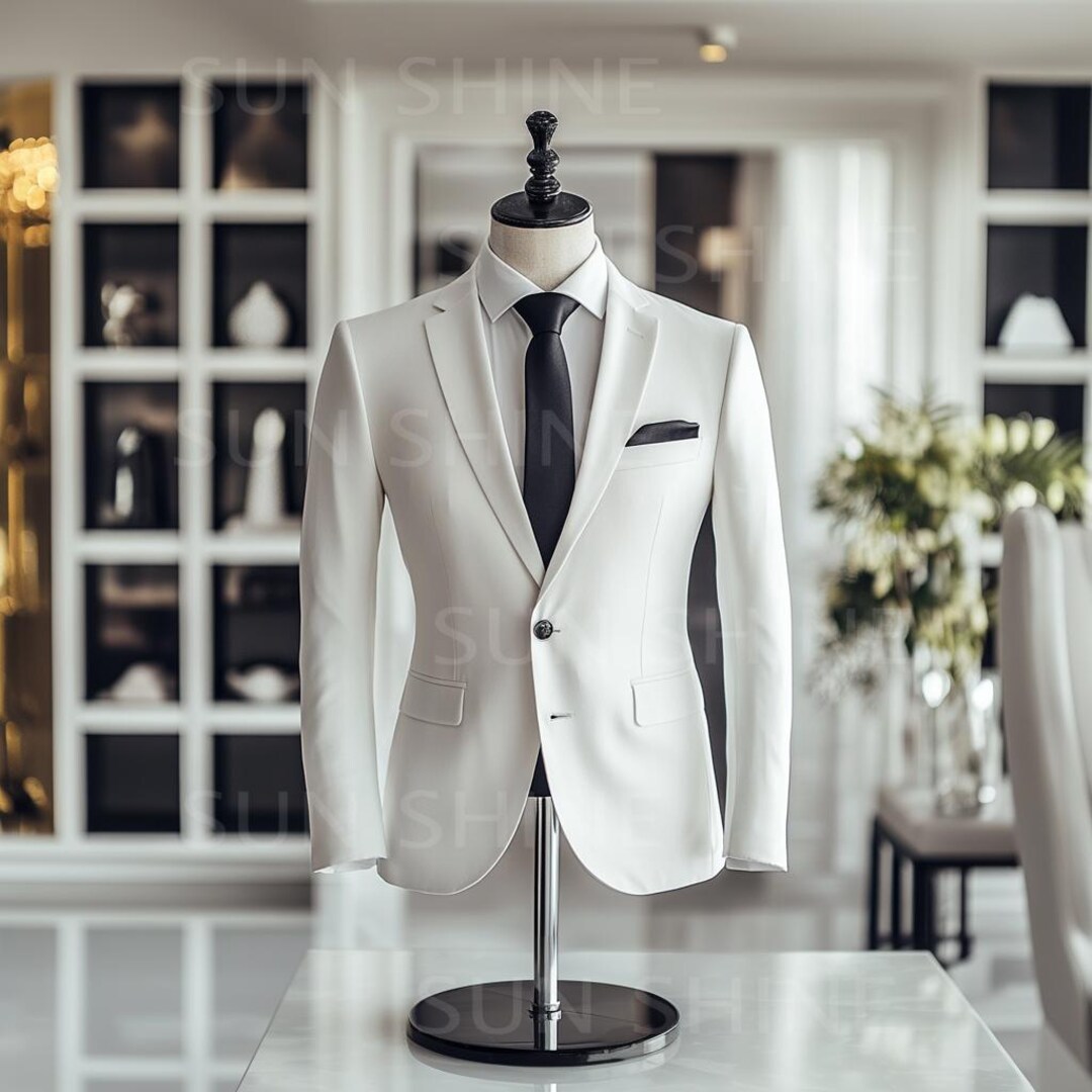 White Slim Fit Suit: Modern Tailored Elegance, Wedding Groom Suit - Etsy