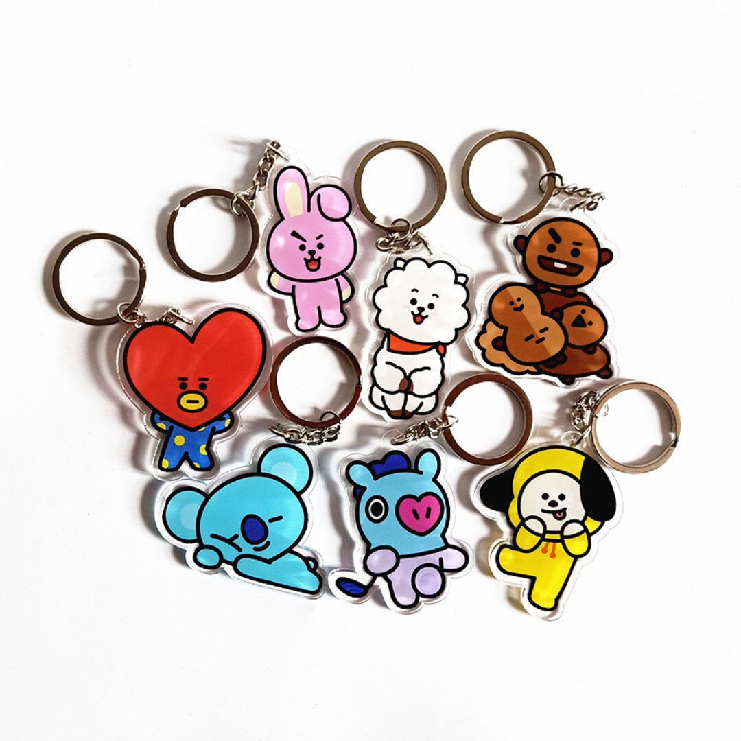BT21 Acrylic Keychain | BTS Character Keychains | Kpop Merch for ARMY ...