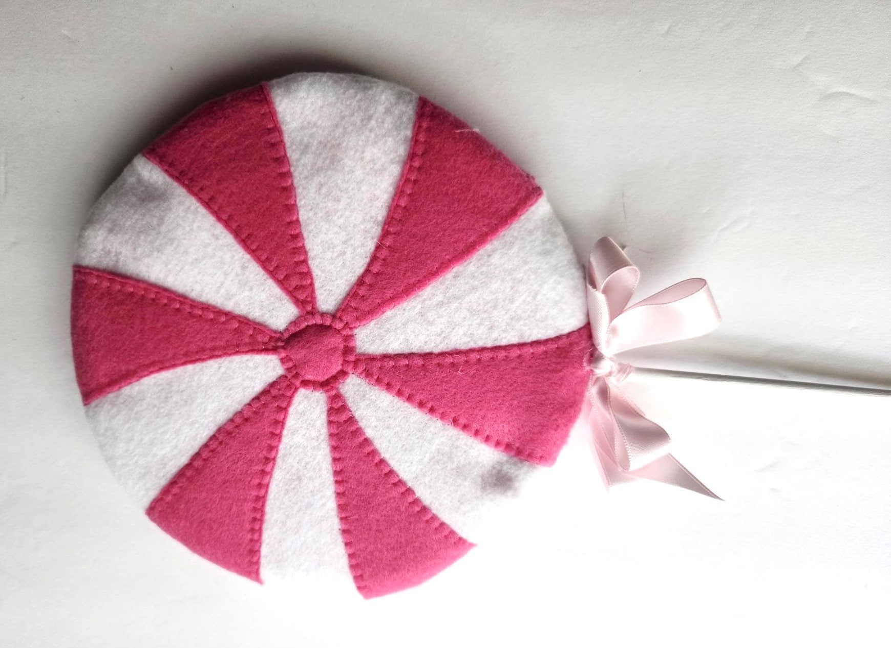 Pink/white Peppermint Candy Pick - Etsy