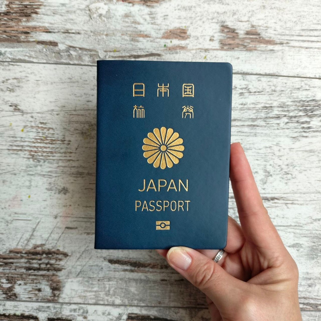 Prop Blue Japanese Passport Notebook Original Size. Pretend Japanese ...