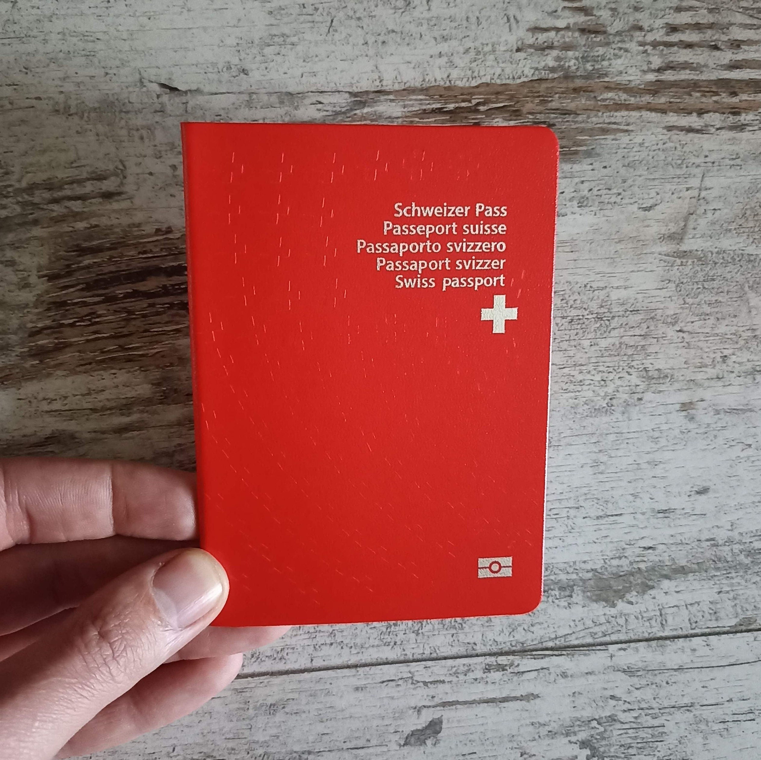 Switzerland Passport Prop. Original Size. Pretend Swiss Passport ...