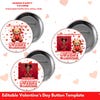 TWENTY Valentine's Day Buttons / Various Backs and Sizes/ Great Class ...