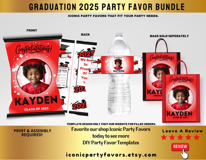 Graduation Chip Bag Bundle/ Graduation Party Favor Bundle/ Graduation ...