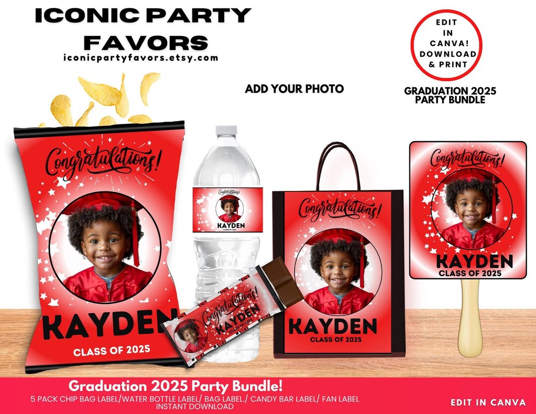 Graduation Chip Bag Bundle/ Graduation Party Favor Bundle/ Graduation ...