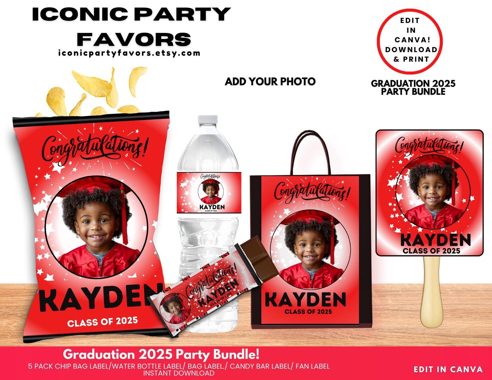 Graduation Chip Bag Bundle/ Graduation Party Favor Bundle/ Graduation ...