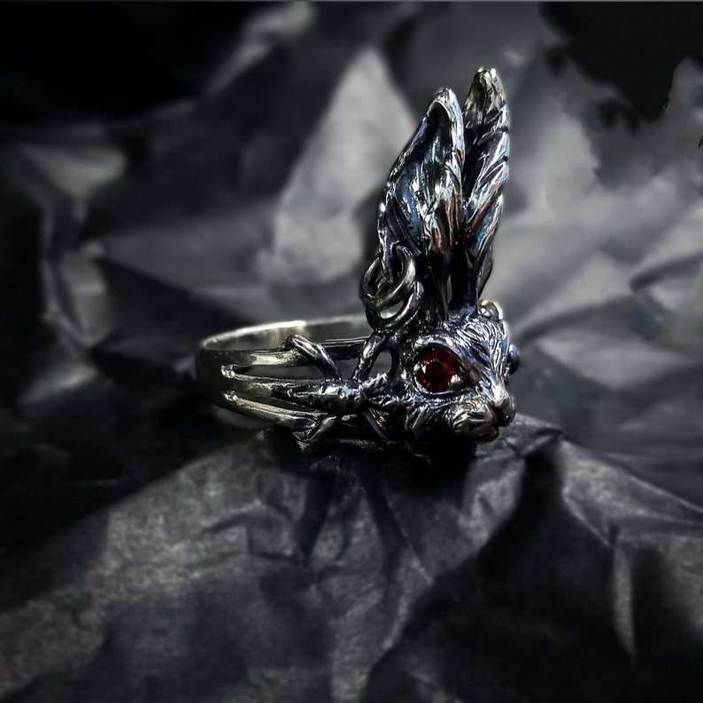 Silver Bunny Ring Sterling Silver Rabbit Ring Rabbit Lover - Etsy
