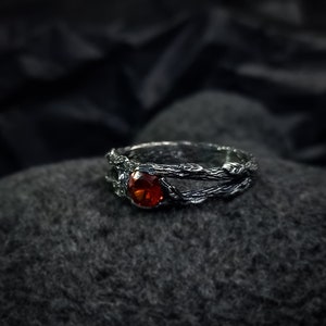 Branch Ring in Silver, Twisted Branch Engagement Ring, Small Branch ...