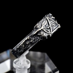 Mystical All-seeing Eye Ring - Sterling Silver Triangle Design ...