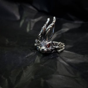 Silver Bunny Ring Sterling Silver Rabbit Ring Rabbit Lover - Etsy
