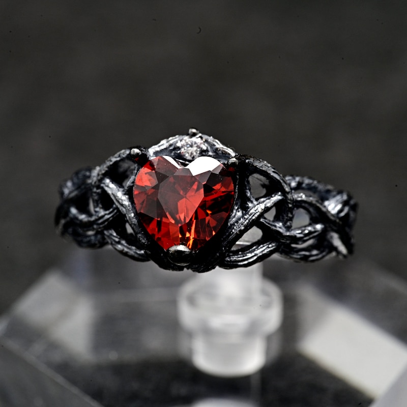 Garnet Eternal Ring - Etsy