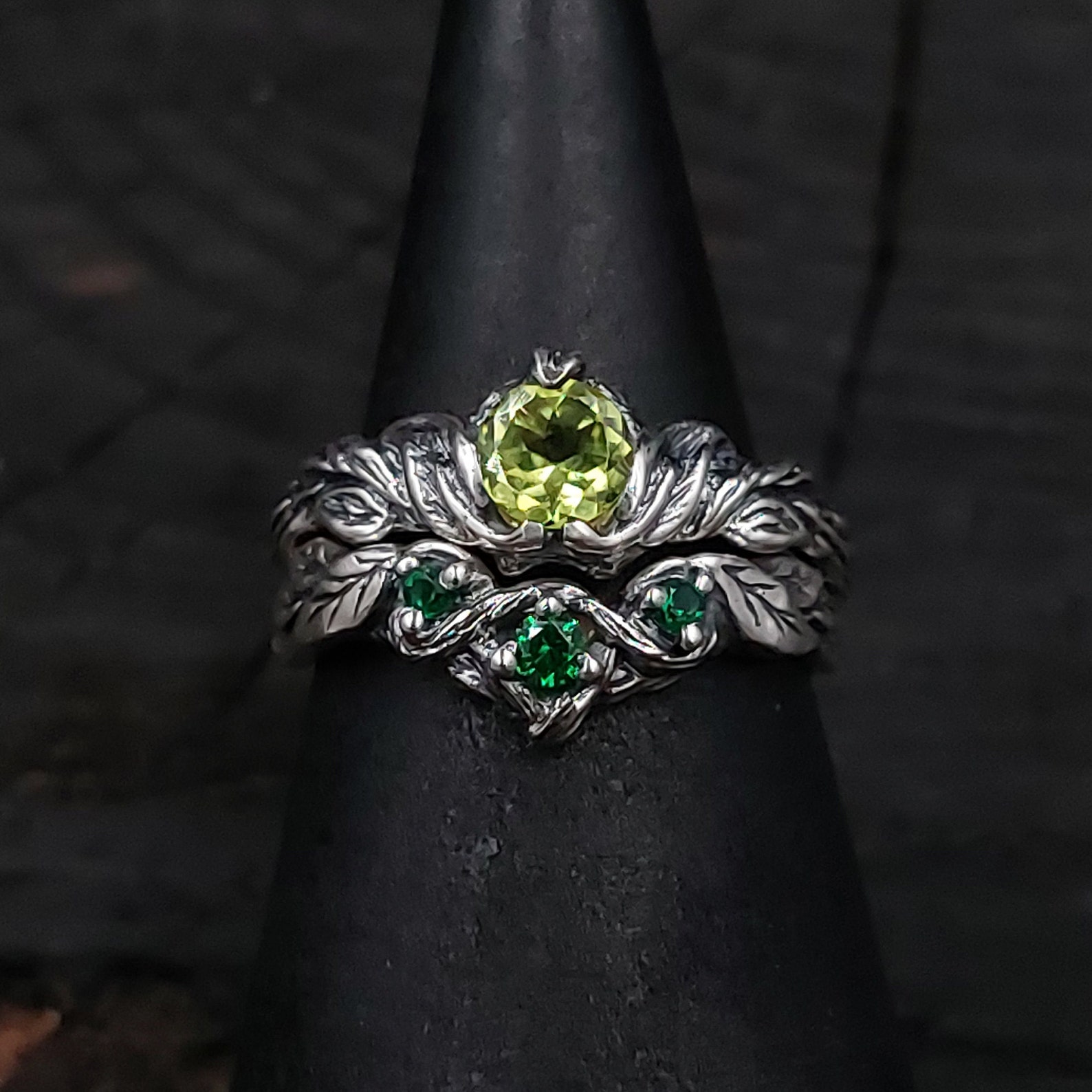 Unique Branch Ring, Branch and Leaves Engagement Ring, Tree Bark Ring ...