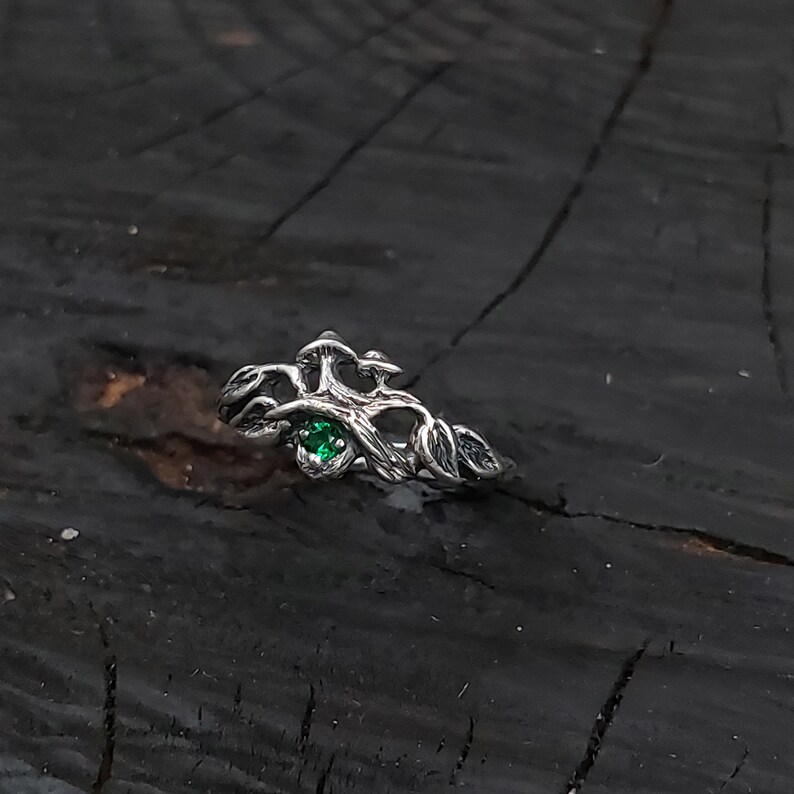 Art Deco Silver Tree Branch and Leaves Ring Statement Large - Etsy