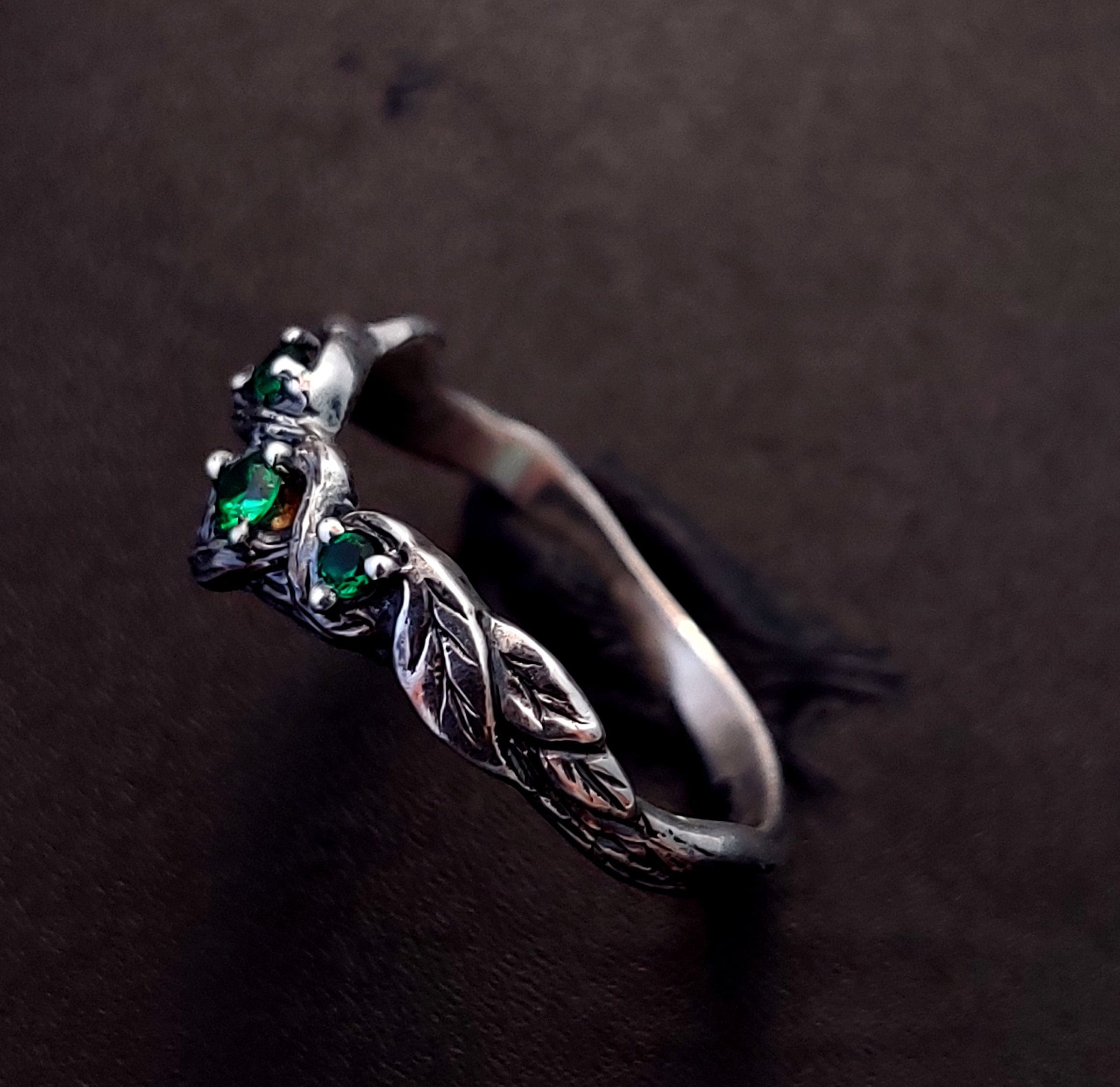 Engagement Forest Silver With Magics to Stones and Leaves - Etsy