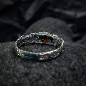 Branch Ring in Silver, Twisted Branch Engagement Ring, Small Branch ...