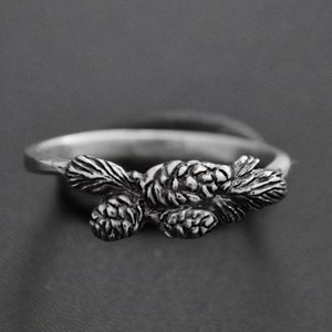 Tree Ring Sterling Silver Ring Woodland Inspired Rings Delicate Rings ...