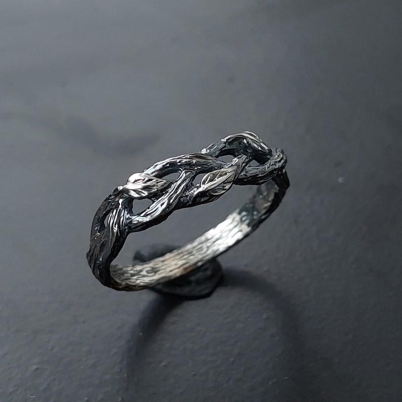 Branch and Leaves Engagement Ring With Unique Branch Ring - Etsy