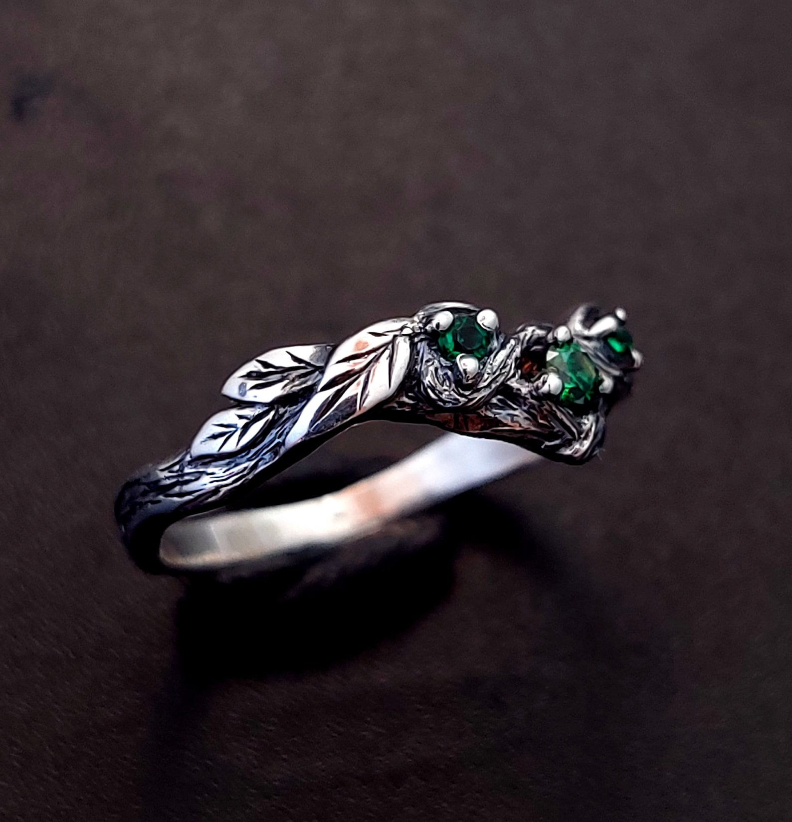 Engagement Forest Silver With Magics to Stones and Leaves - Etsy