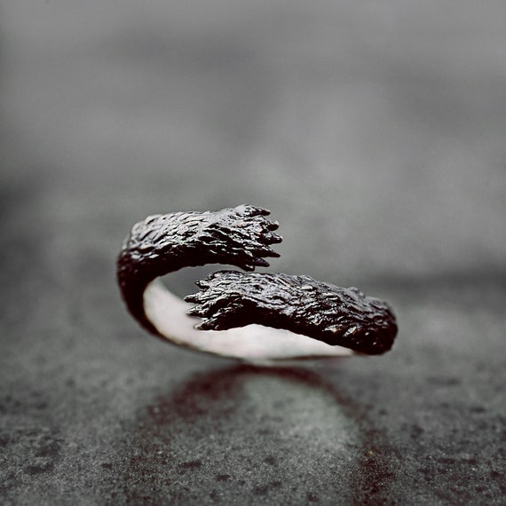Bears Ring Bear Paw Ring Silver Bear Ring Bear Jewelry - Etsy