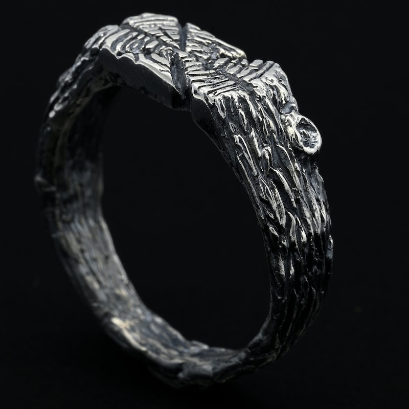 Rustic Silver Ring - Etsy