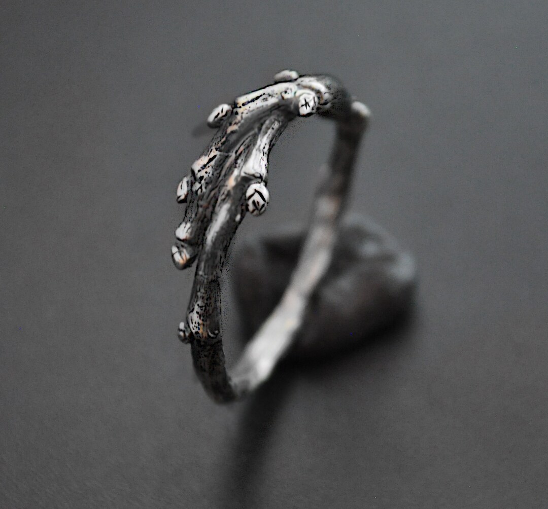 Silver Branch Ring - Sterling Silver Ring - Silver Willow - Twig Ring ...