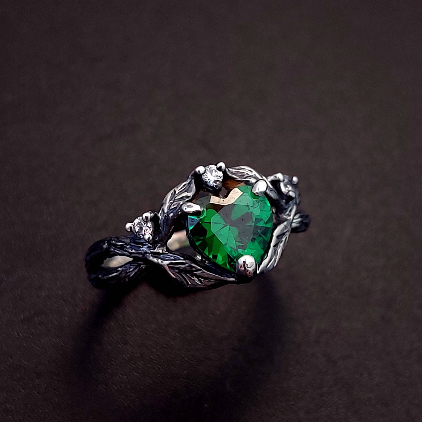 Vintage Style Engagement Ring Sterling Silver Branch - Etsy