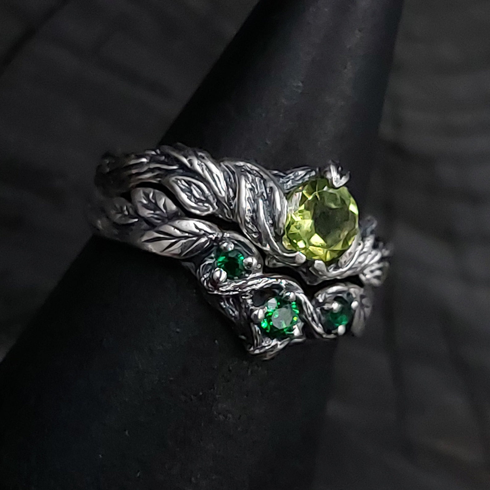 Unique Branch Ring, Branch and Leaves Engagement Ring, Tree Bark Ring ...