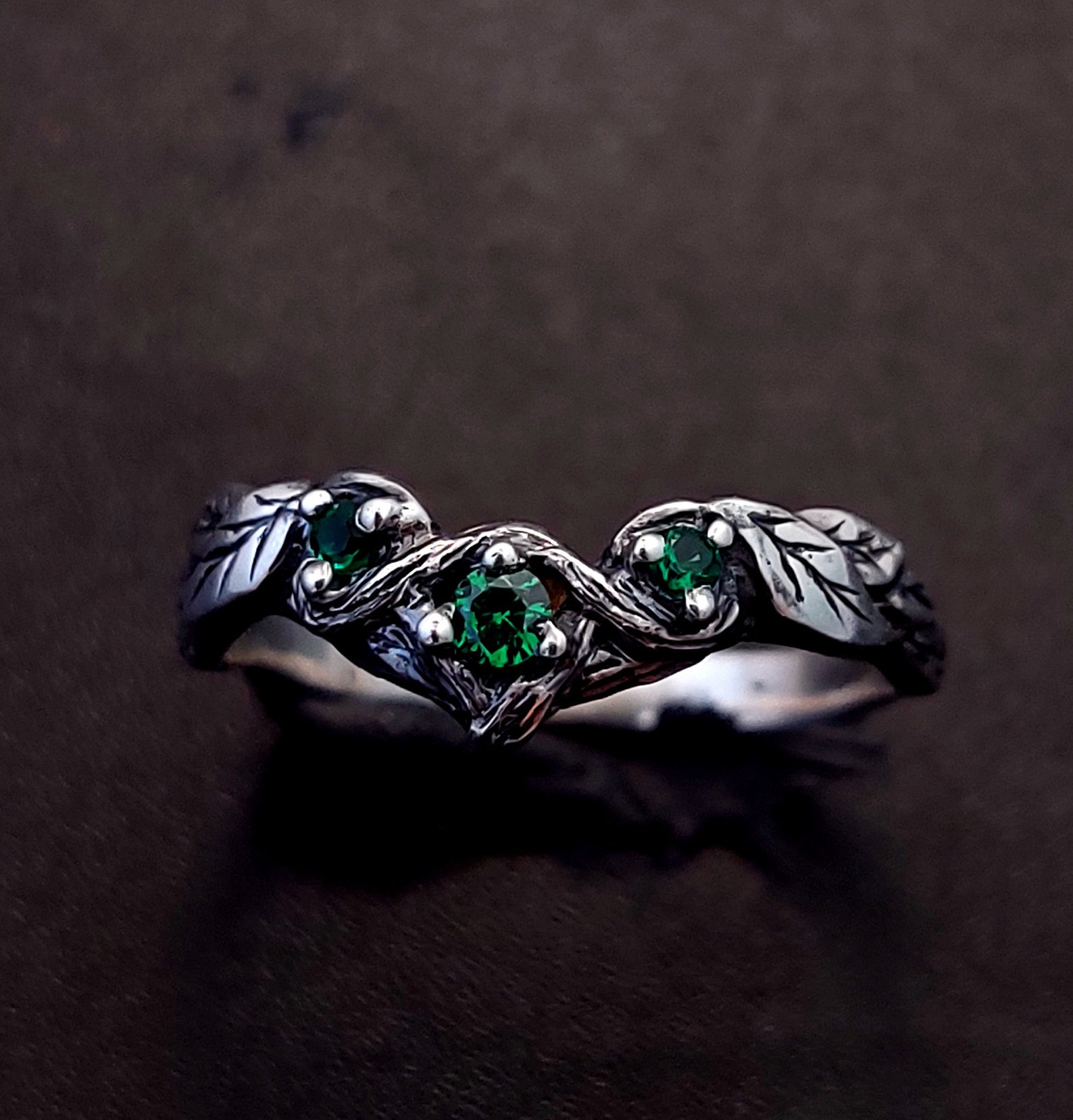 Engagement Forest Silver With Magics to Stones and Leaves - Etsy