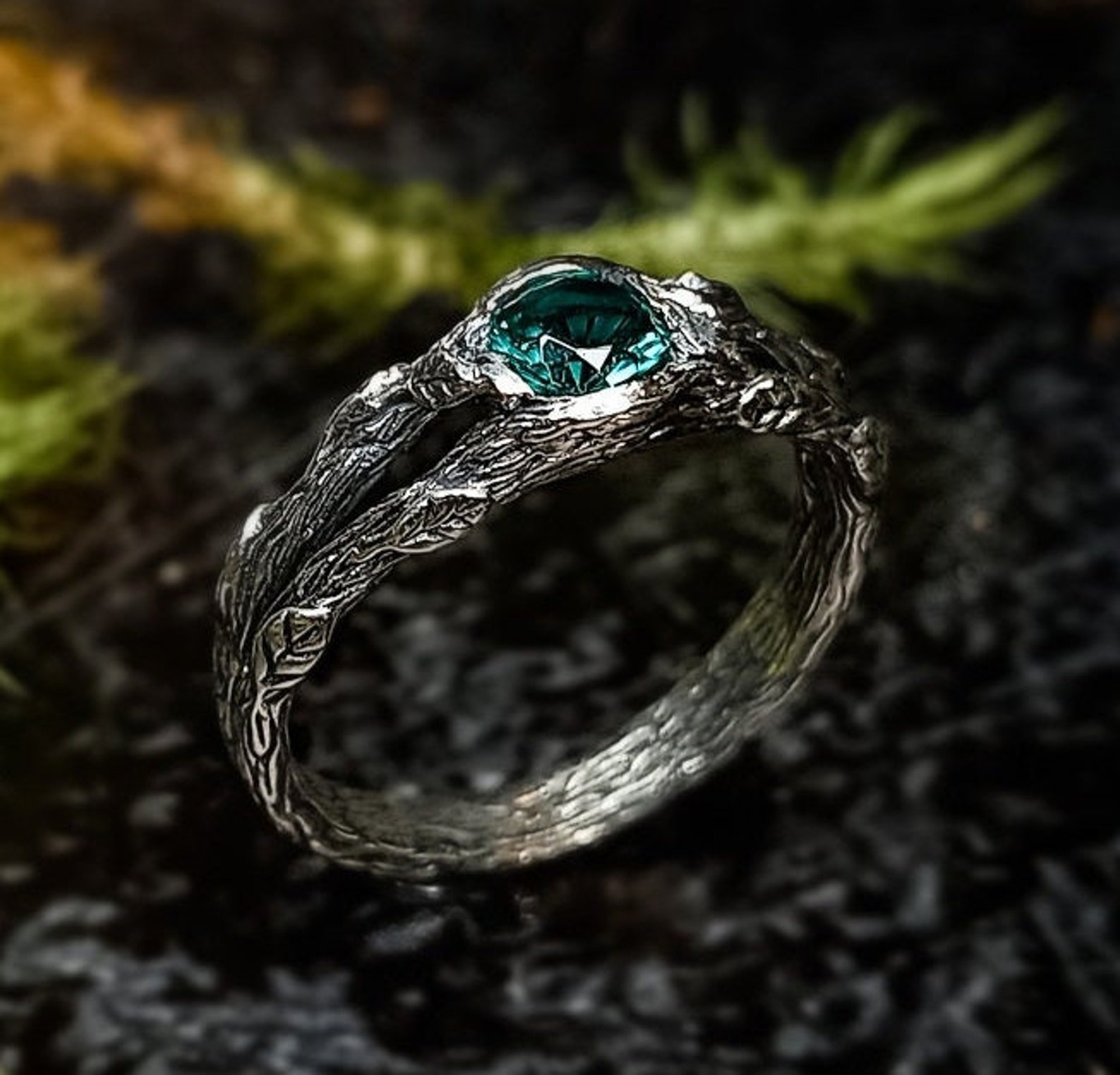 Exclusive Tree Leaf Ring - Women Wedding Bands - Sterling Silver ...