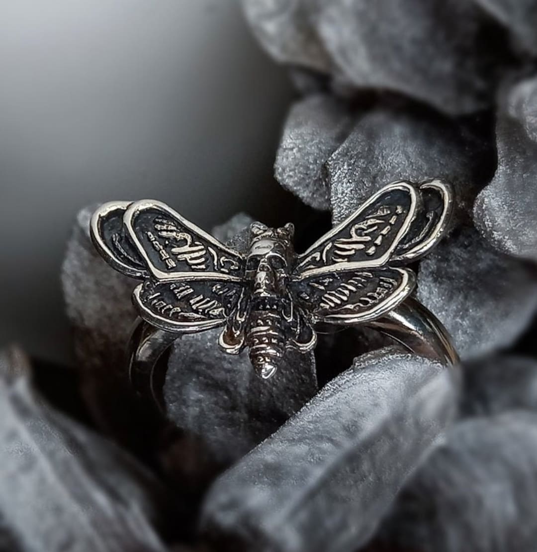 Bug Ring - Gothic Jewelry - Witchy Ring - Insect Ring - Deaths Head ...