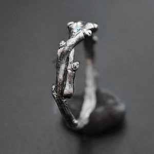 Silver Branch Ring - Sterling Silver Ring - Silver Willow - Twig Ring ...