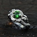 Green Dragon Ring, Emerald Engagement Ring, Nature Inspired Engagement ...