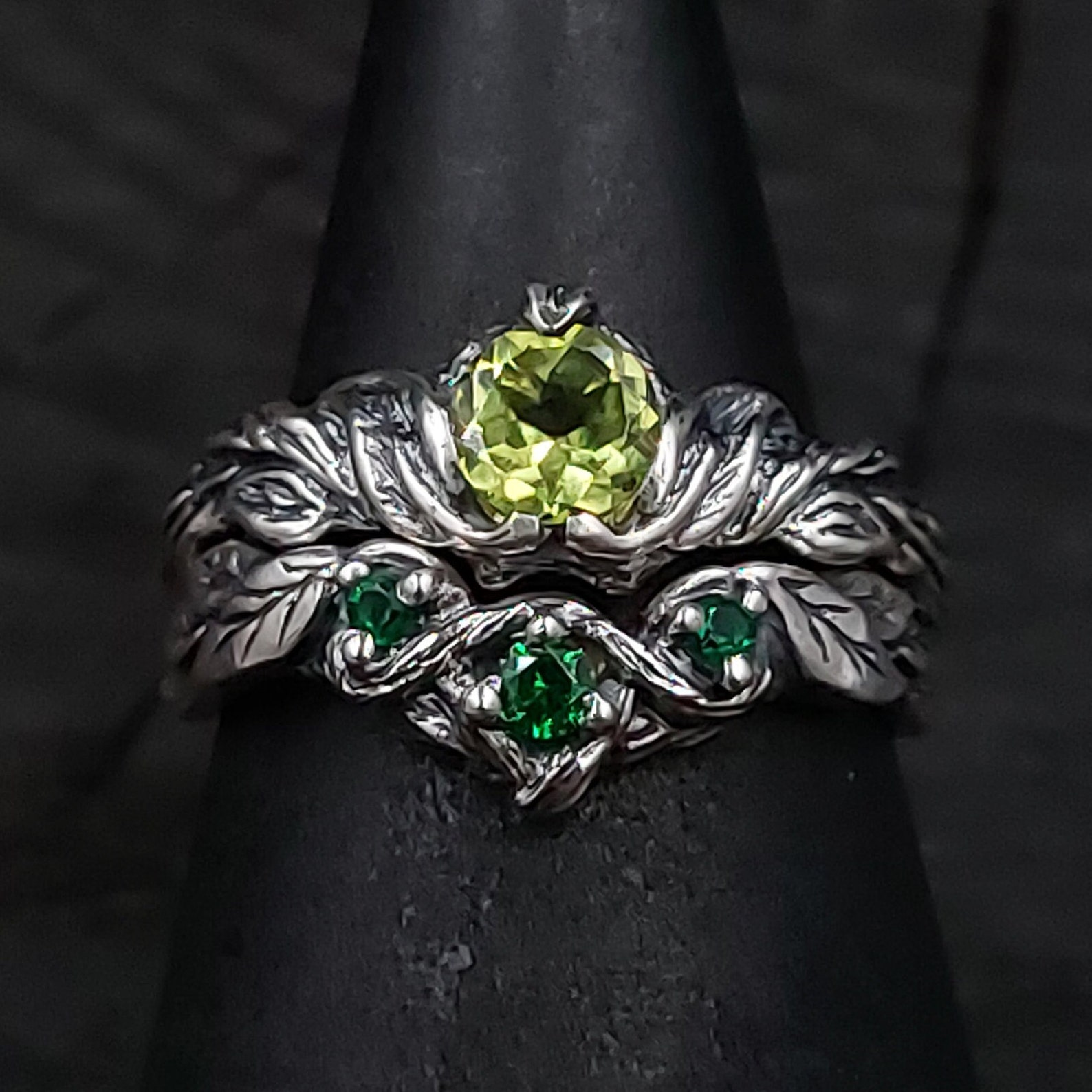 Unique Branch Ring, Branch and Leaves Engagement Ring, Tree Bark Ring ...