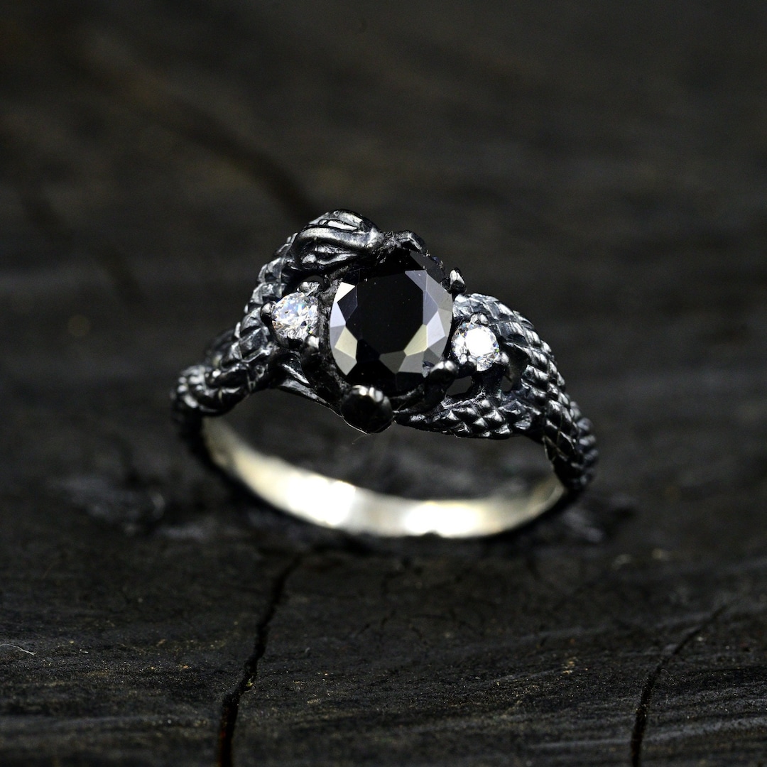Large Goth Serpent Ring Serpents of the Thorns - Thorn Snake Ring ...