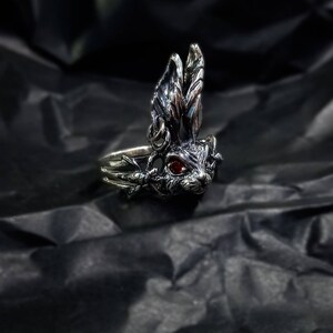 Silver Bunny Ring Sterling Silver Rabbit Ring Rabbit Lover - Etsy