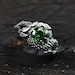 Green Dragon Ring, Emerald Engagement Ring, Nature Inspired Engagement ...