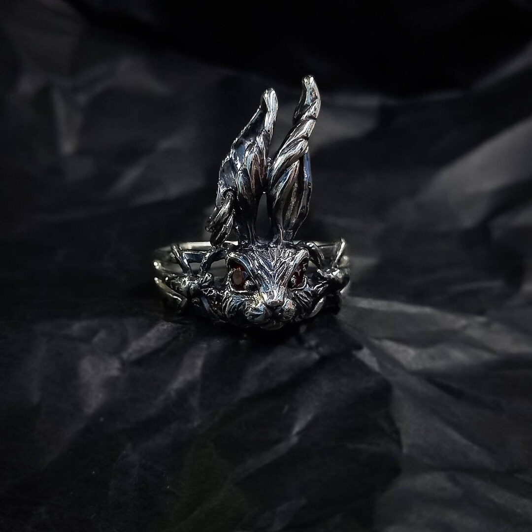 Silver Bunny Ring Sterling Silver Rabbit Ring Rabbit Lover - Etsy