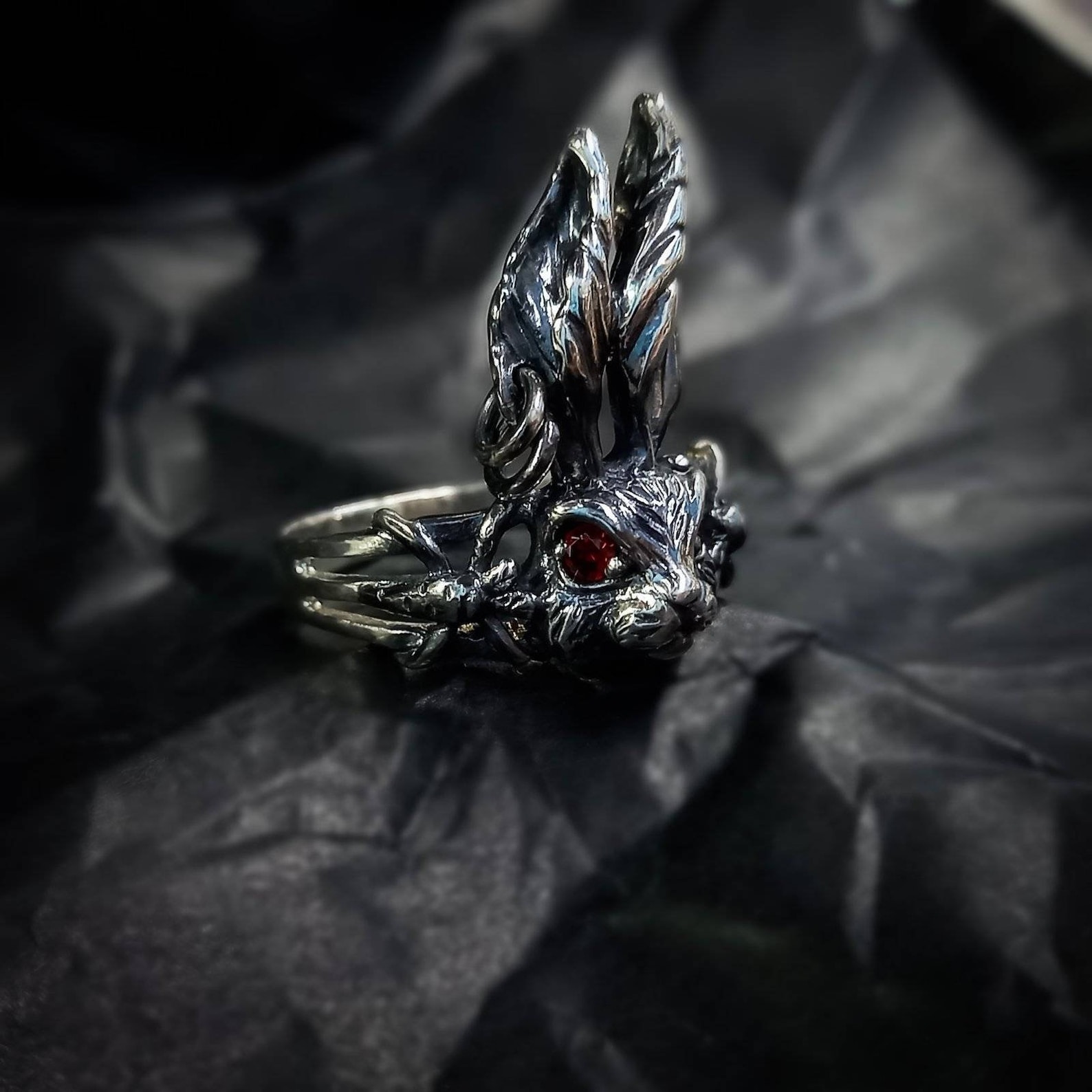 Silver Bunny Ring Sterling Silver Rabbit Ring Rabbit Lover - Etsy