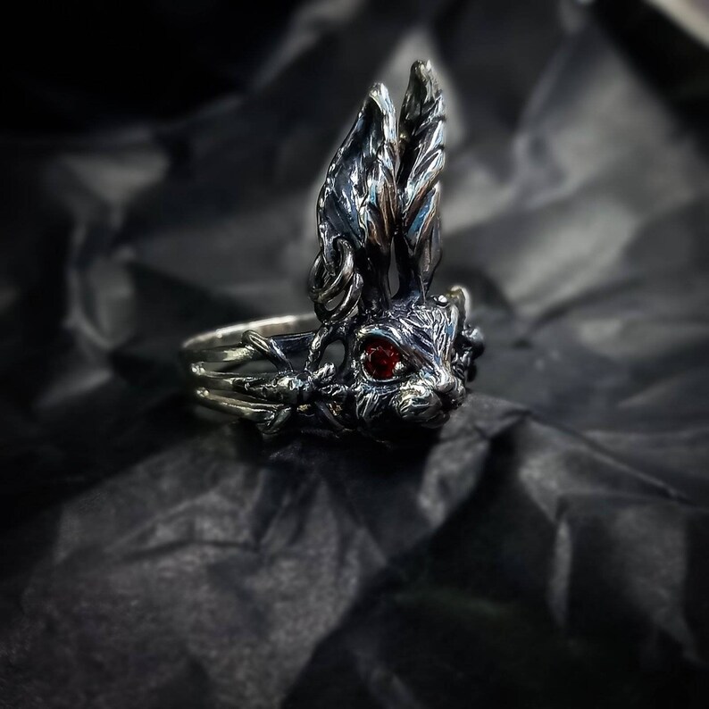 Silver Bunny Ring Sterling Silver Rabbit Ring Rabbit Lover - Etsy