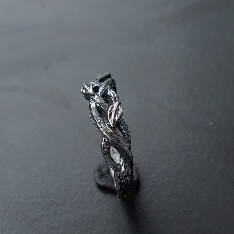 Branch and Leaves Engagement Ring With Unique Branch Ring - Etsy