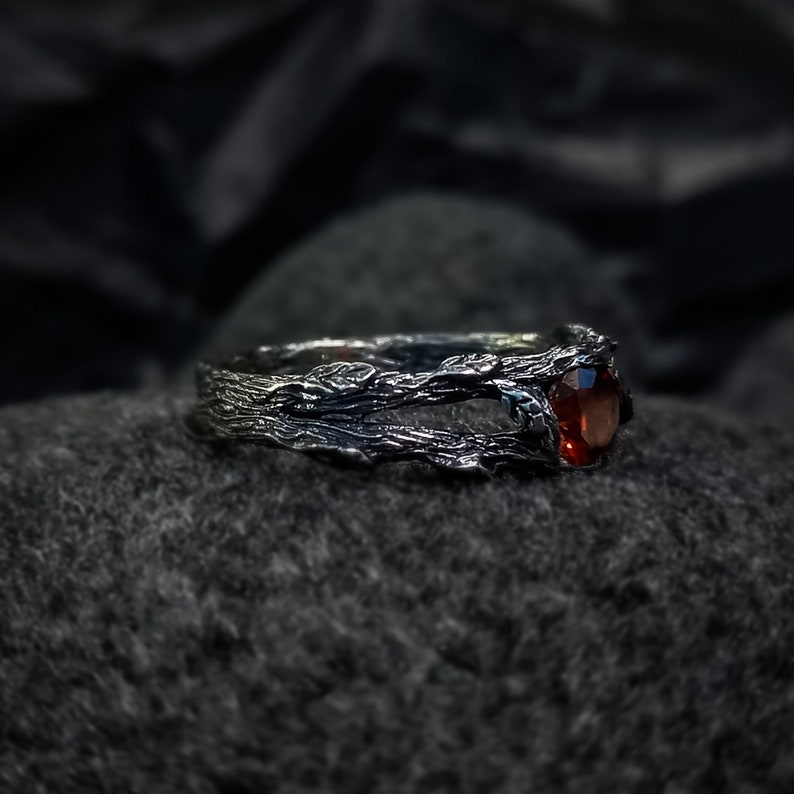 Branch Ring in Silver Twisted Branch Engagement Ring Small - Etsy