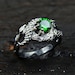 Green Dragon Ring, Emerald Engagement Ring, Nature Inspired Engagement ...