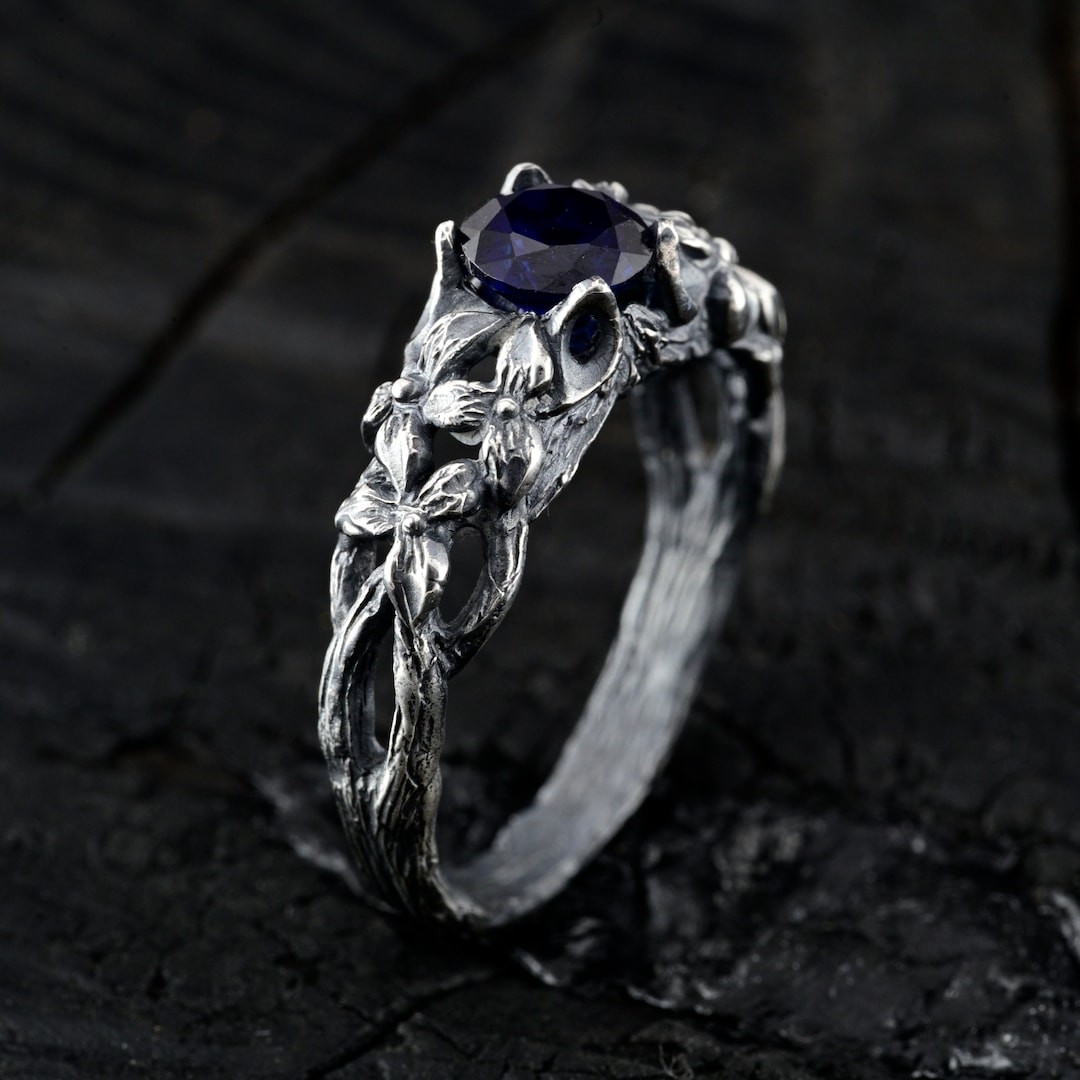 Wedding Ring, Viking Ring for Women, Promise Ring for Her With Detailed ...