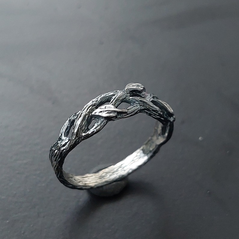 Branch and Leaves Engagement Ring With Unique Branch Ring - Etsy