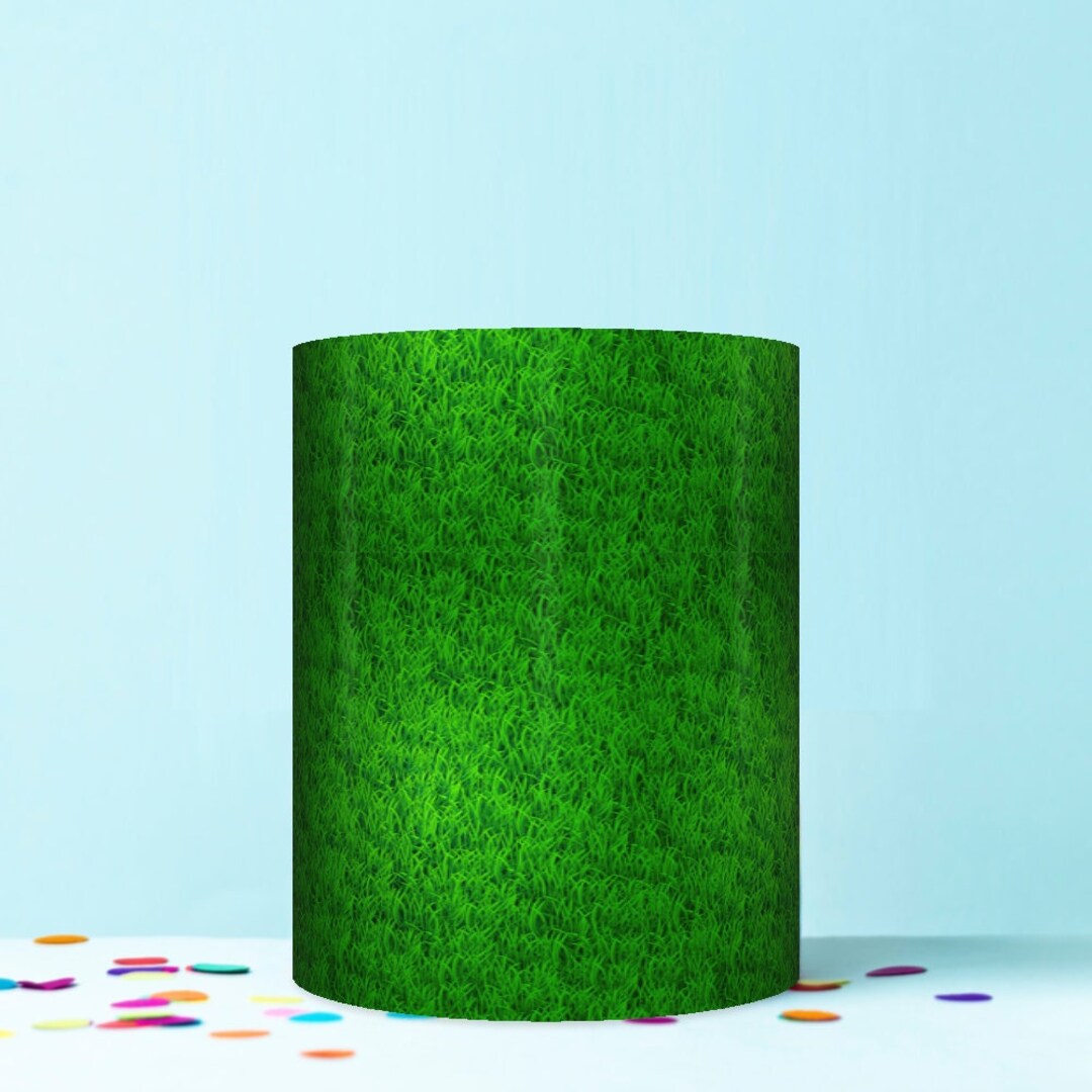 Grass Lawn Effect Print Seamless Wrap Around Edible Cake Topper Icing ...