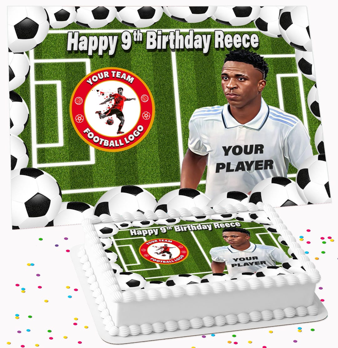 Personalised Football Cake Topper For Costco Cakes – Edible Icing Sheet ...