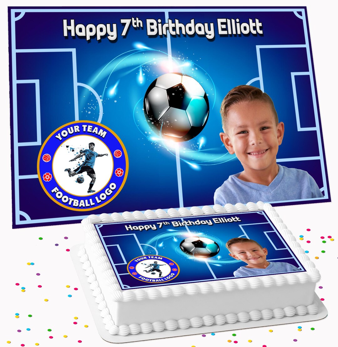 Your Own Photo and Football Team on Football Pitch Personalised ...