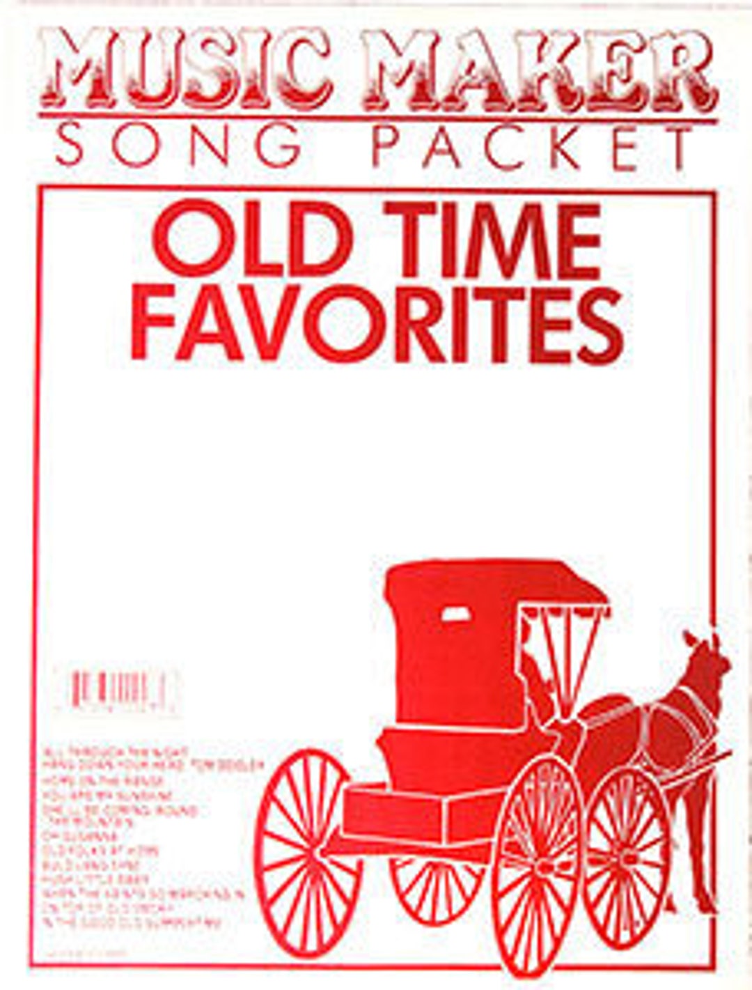 Old Time Favorites Music Packet for the Music Maker - Etsy