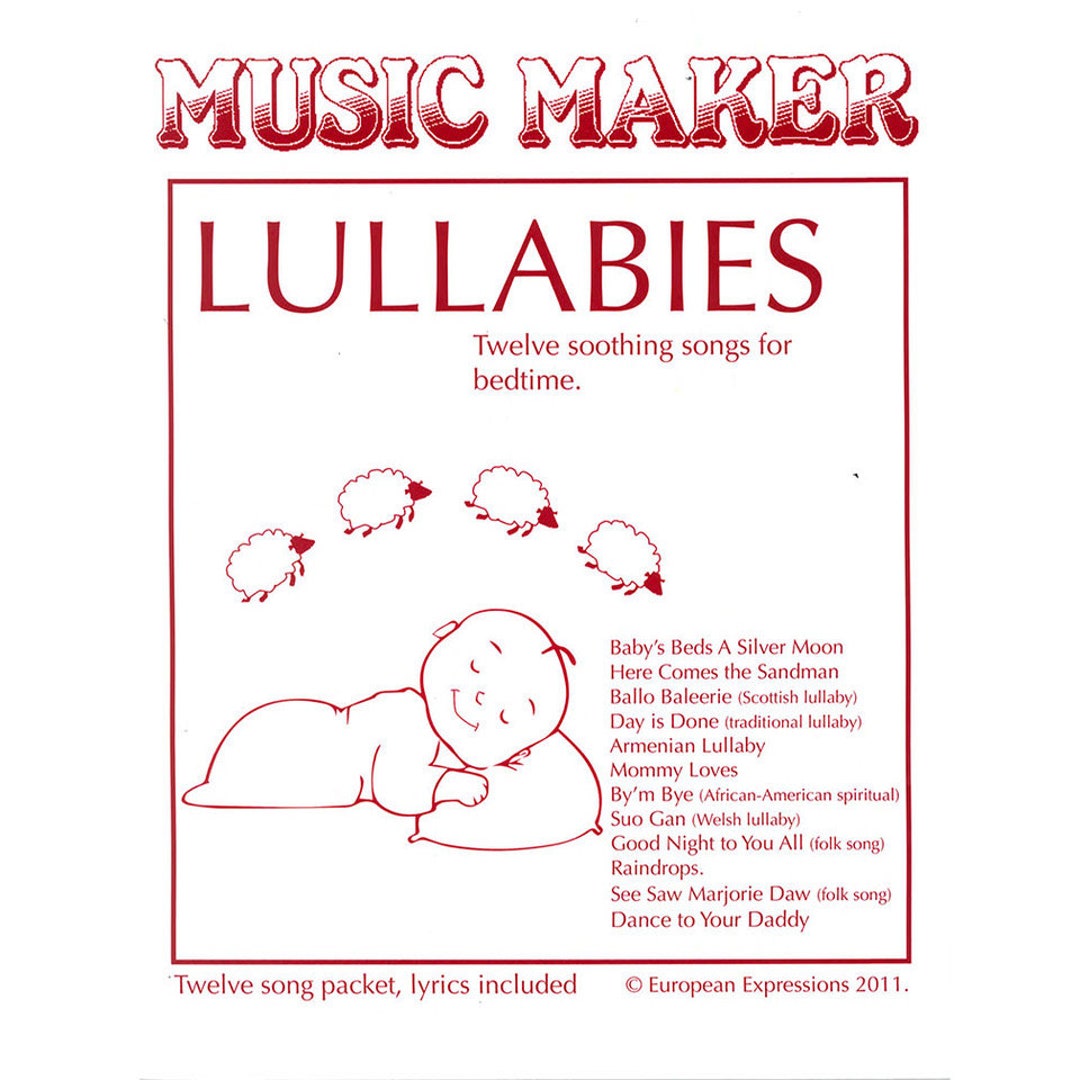 Lullabies Music Packet for the Music Maker Lap Harp and Melody Maker ...